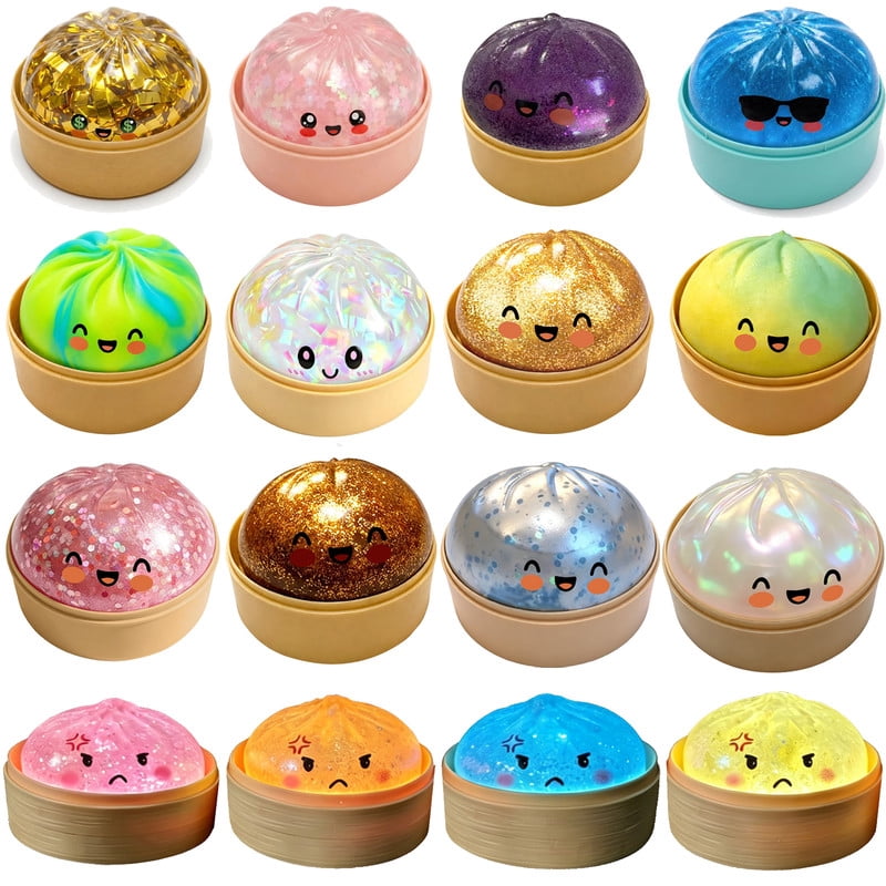 2026 New Tie Dye Gaint Glitter Dumpling Jumbo Squishies Box for Stress ...