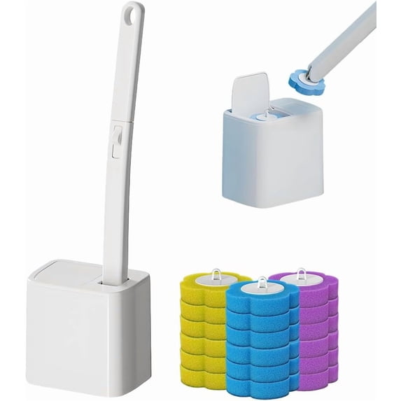 2026 New Toilet Scrubber Kit with Self-Cleaning Disposable Pads ...