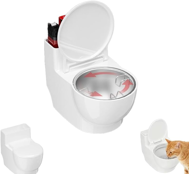 2026 New Toilet Water Bowl For Cats,Novelty Raised Food And Water Bowls ...