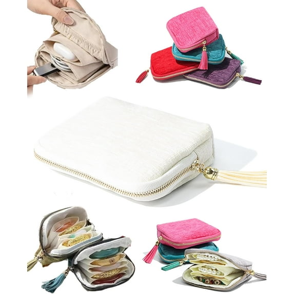2026 New Travel Jewelry Case, Elegant Portable Organizer with Tassel ...