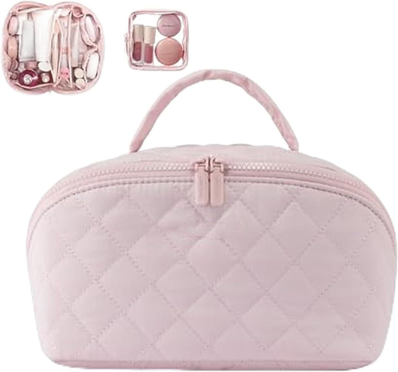 2026 New Travel Makeup Bag,Festivalment Wide Open Lay-Flat Water ...