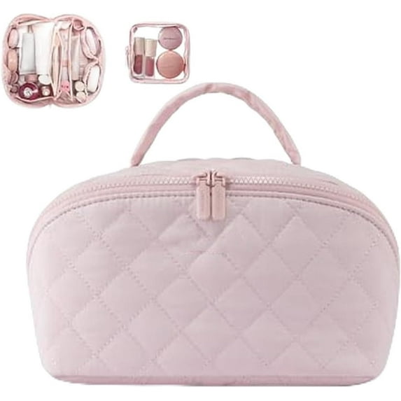 2026 New Travel Makeup Bag,Festivalment Wide Open Lay-Flat Water ...