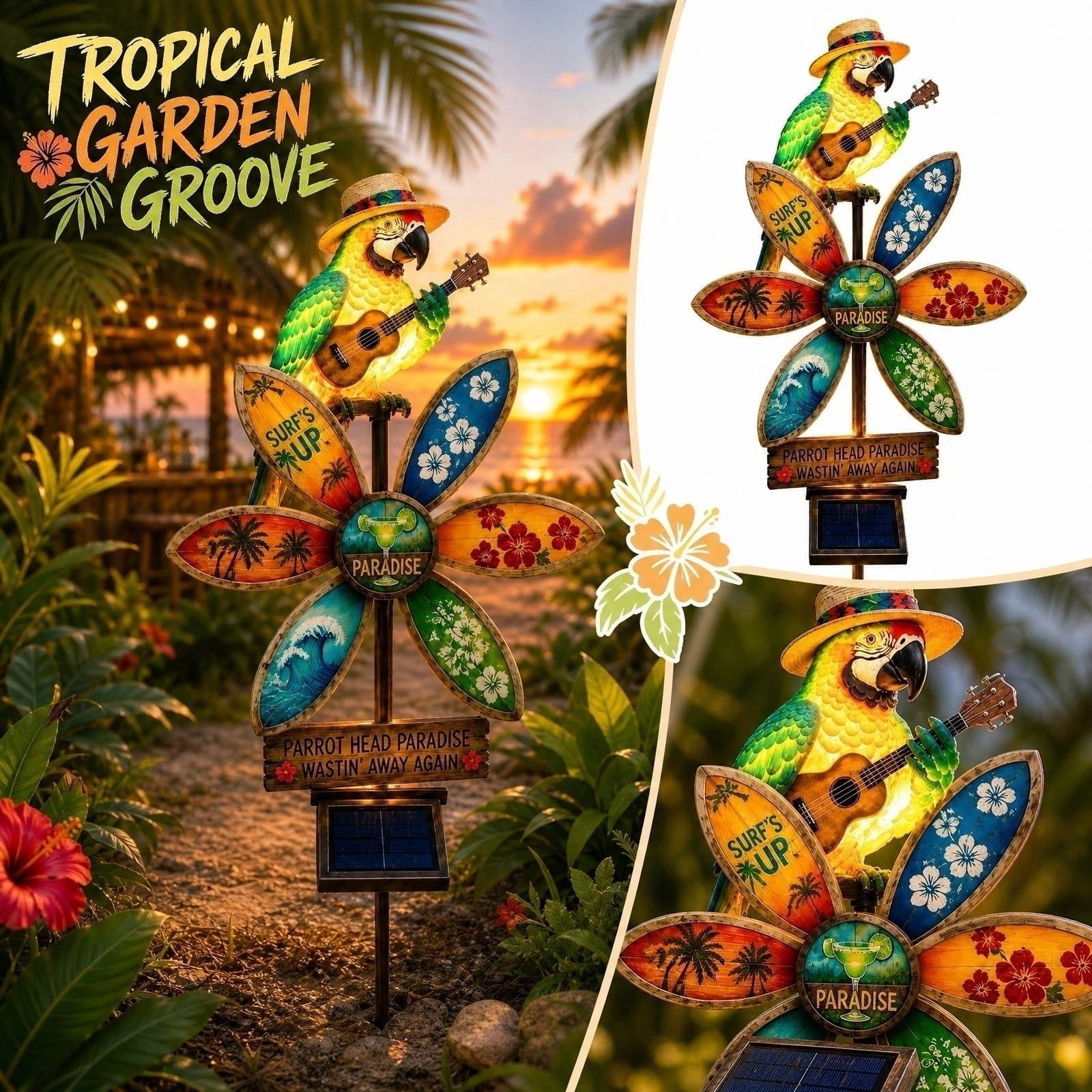 2026 New Tropical State Parrot Light - Solar-Charged Figurine with ...