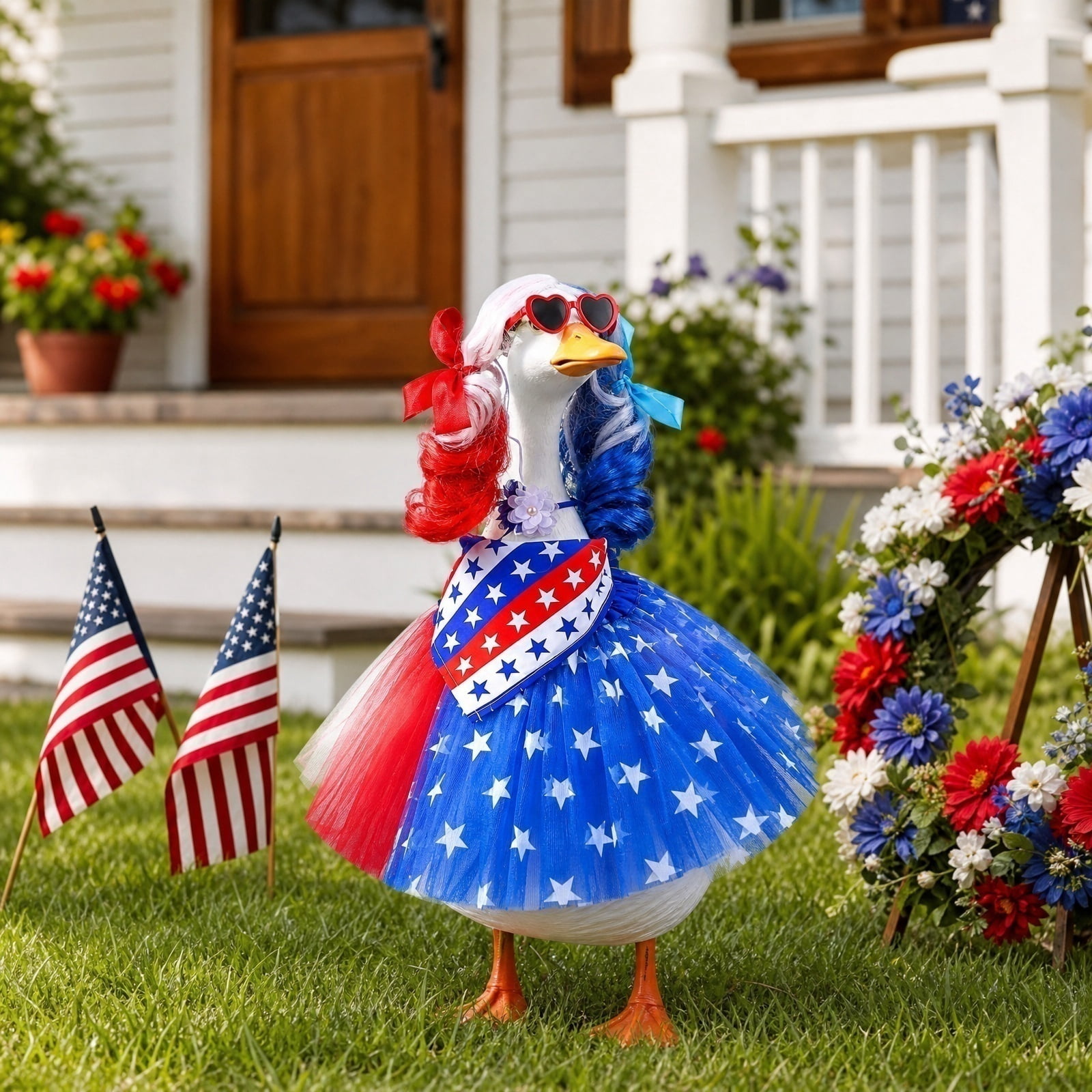 2026 New US 250th Anniversary Patriotic Porch Goose Outfits for 17 Inch ...