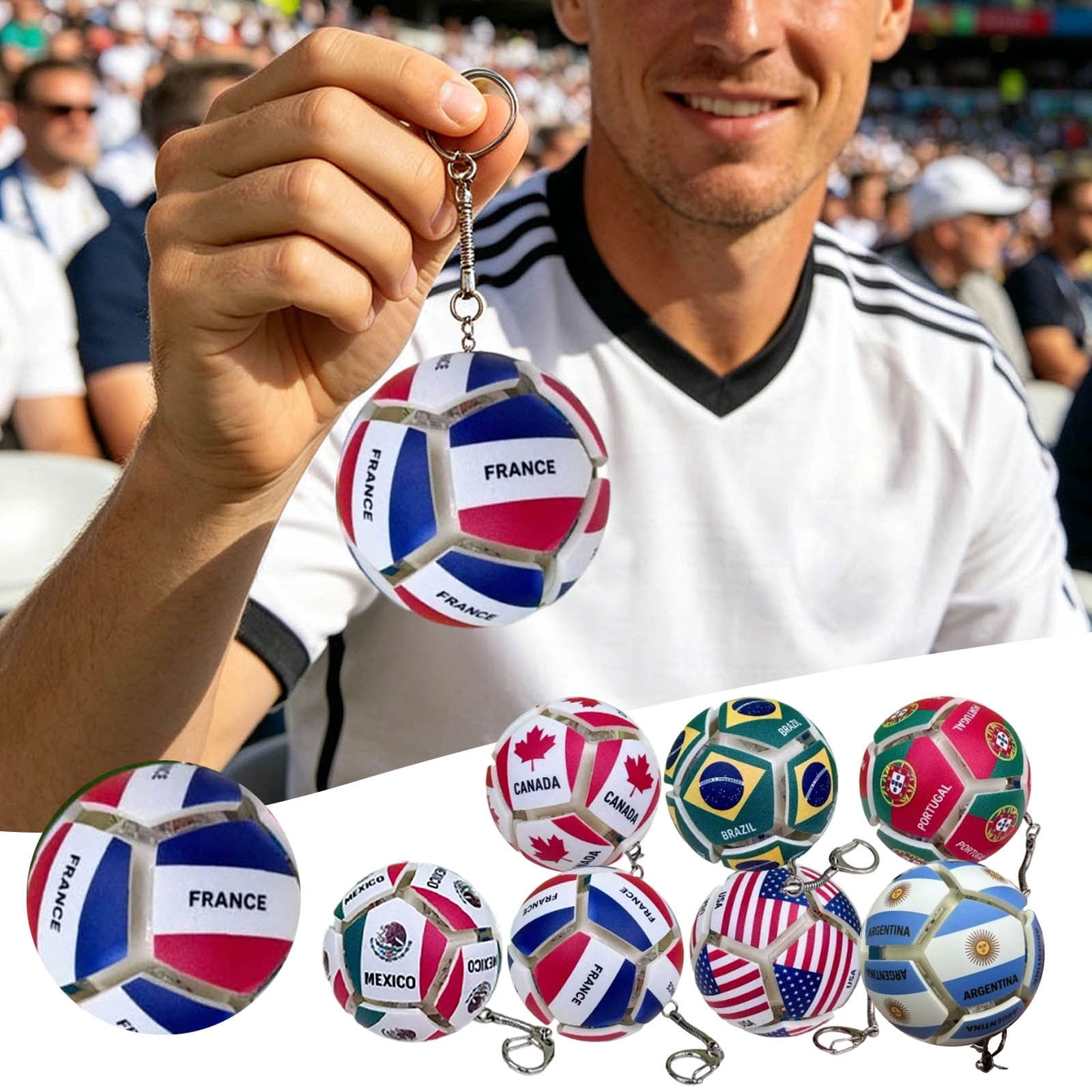 2026 New USA Soccer Ball Keychain, Stress Relief Puzzle Keychain for ...