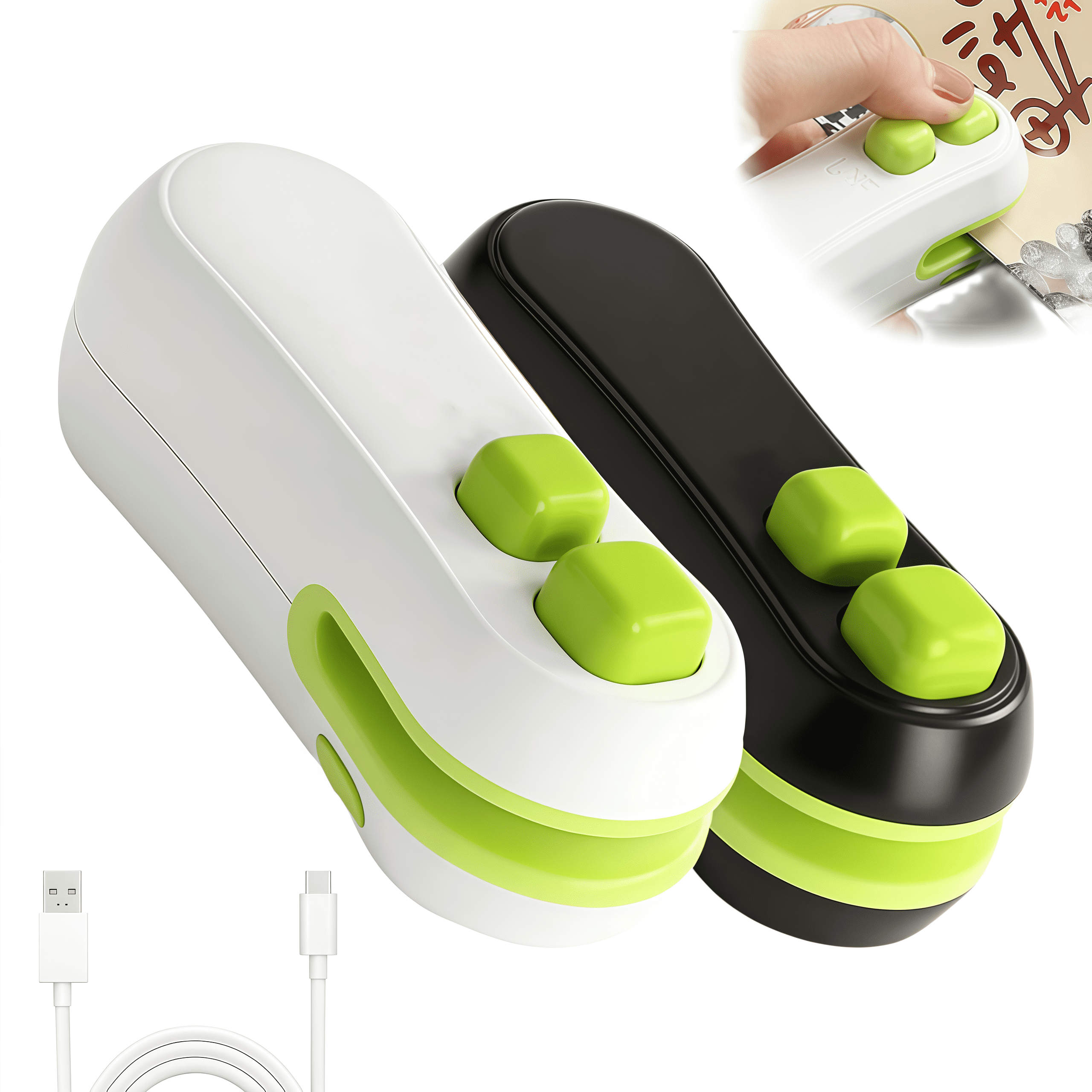 2026 New Upgraded Mini Bag Sealer, 2-in-1 Portable Handheld Heat Sealer ...