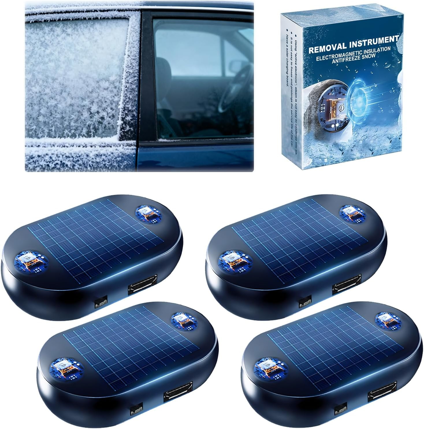 2026 New Upgraded Solar Car Snow Ice Frost Remover - Electromagnetic ...