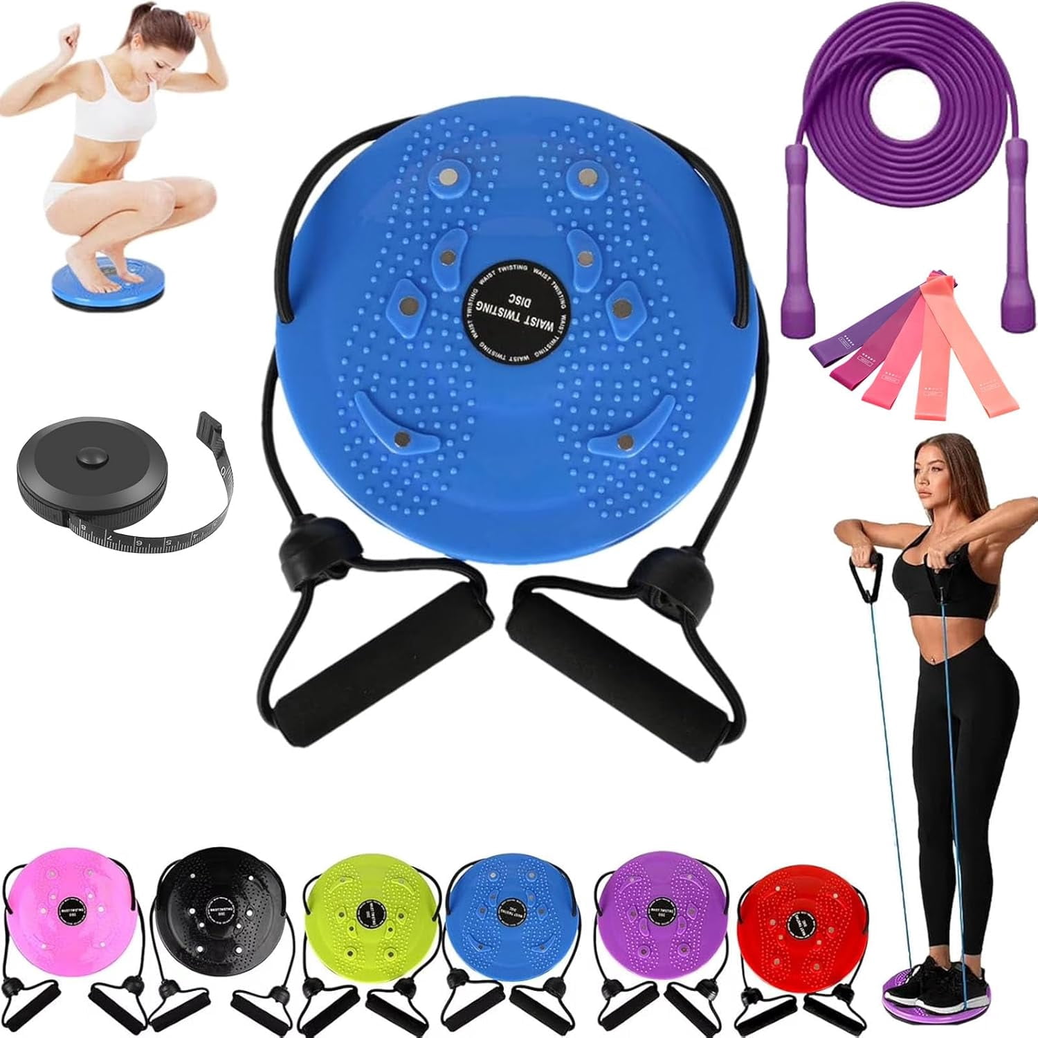 2026 New Waist Sculptor, Waist Twister Machine Exercise with Arm Bands ...