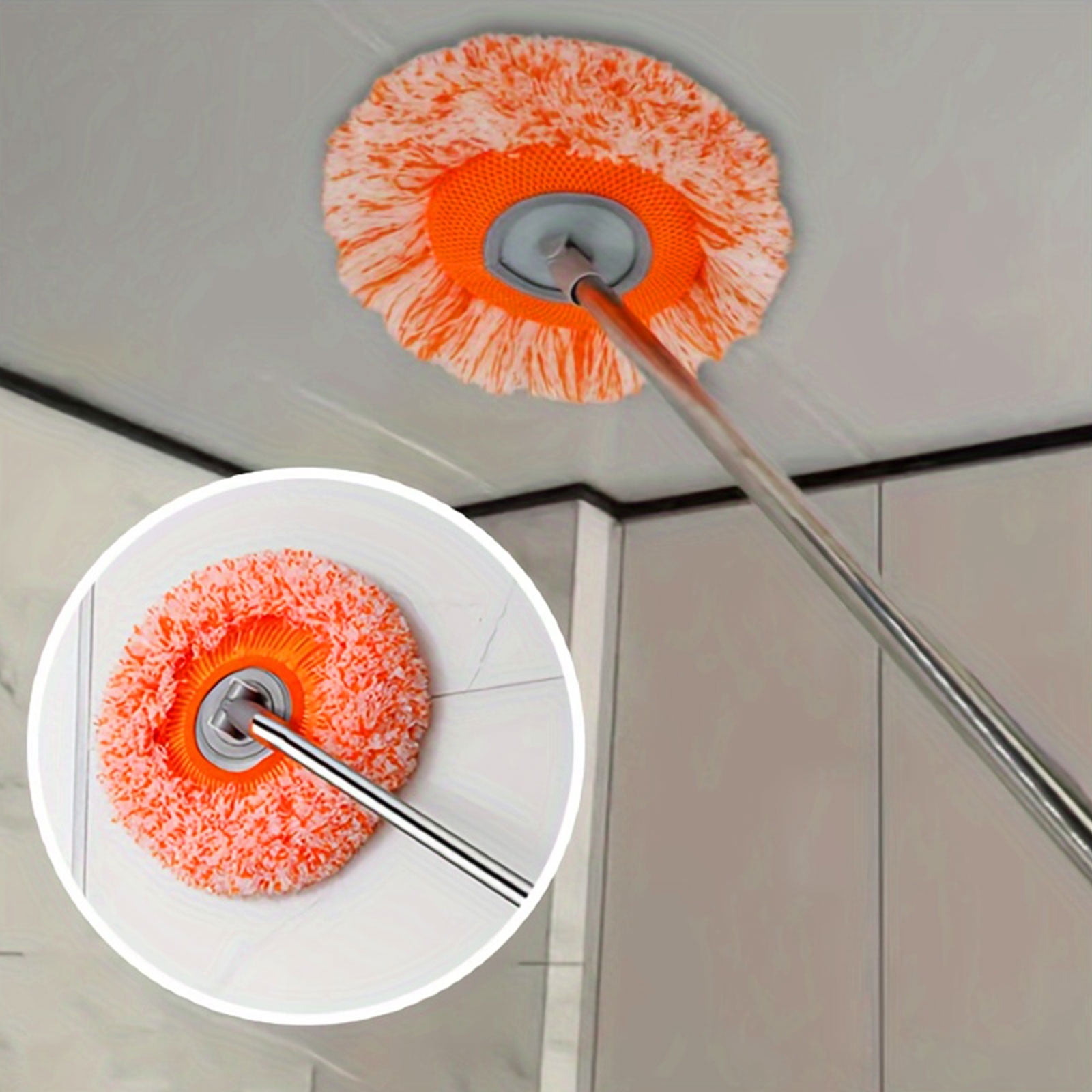 2026 New Wall Mop, Wall Cleaner, Sunflower Reusable Round Dust Mop Head ...