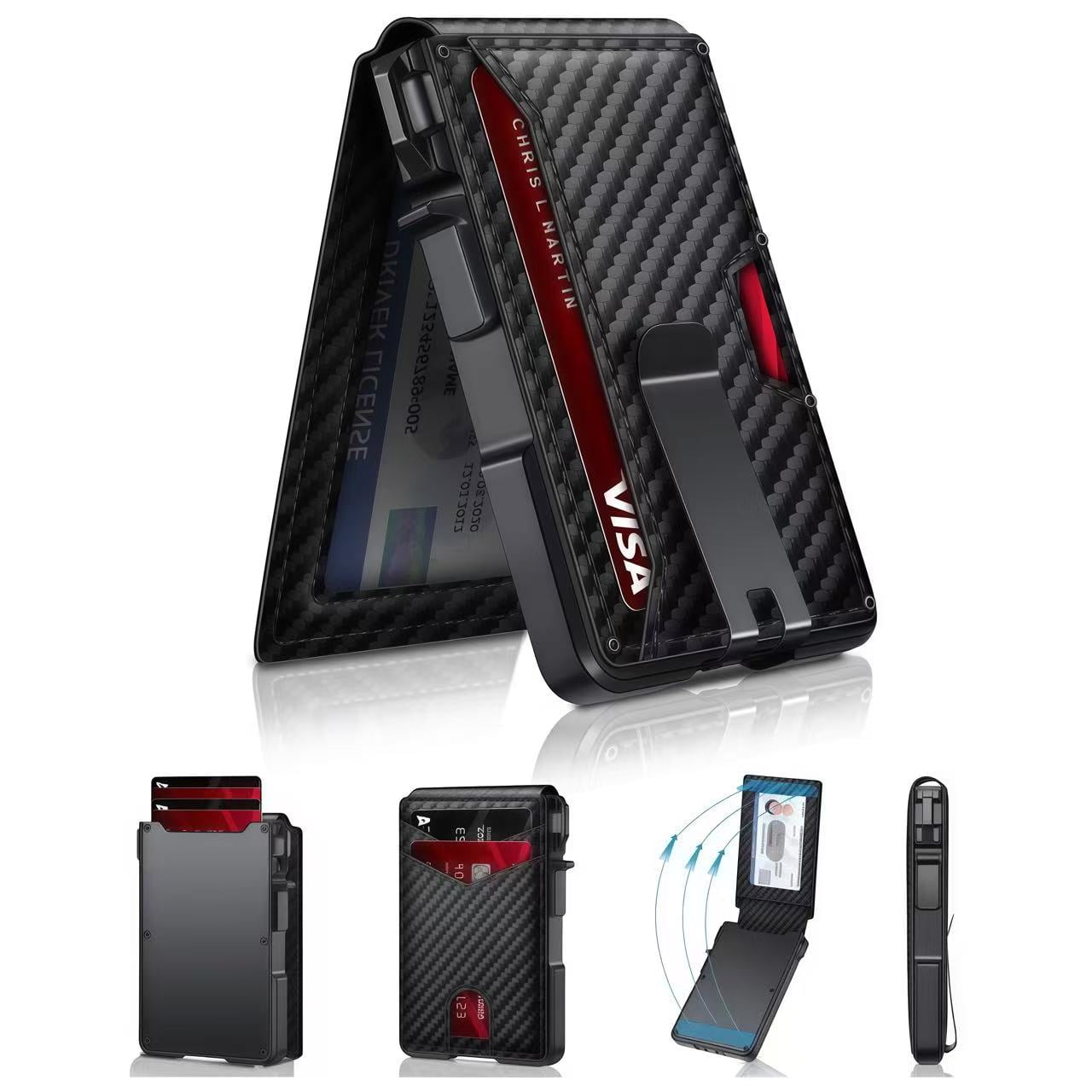 2026 New Wallet for Men, Mens Minimalist Wallet 9-13 Cards, Slim ...