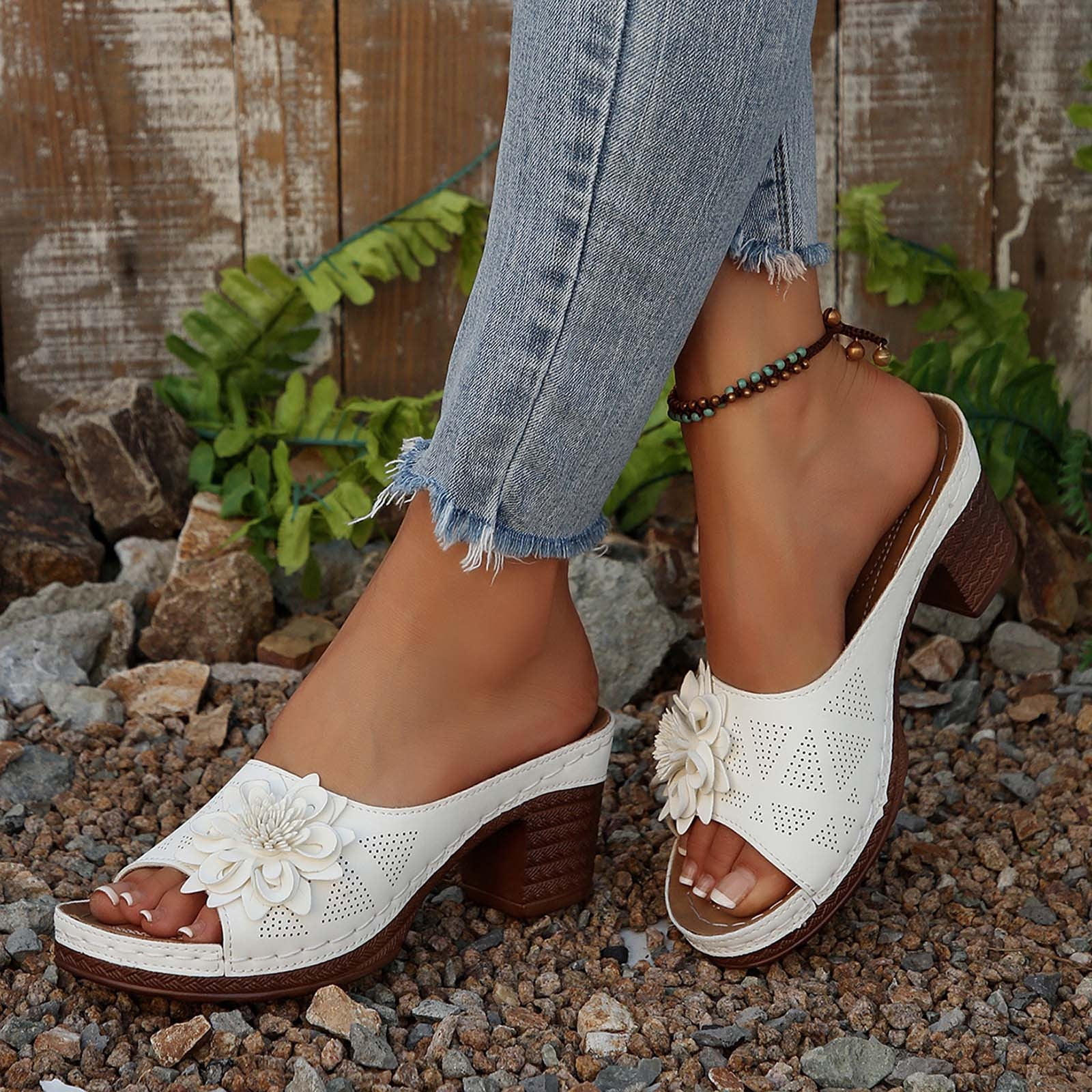 2026 New Wedge Sandals for Women, Casual Comfortable Walking Slip on ...