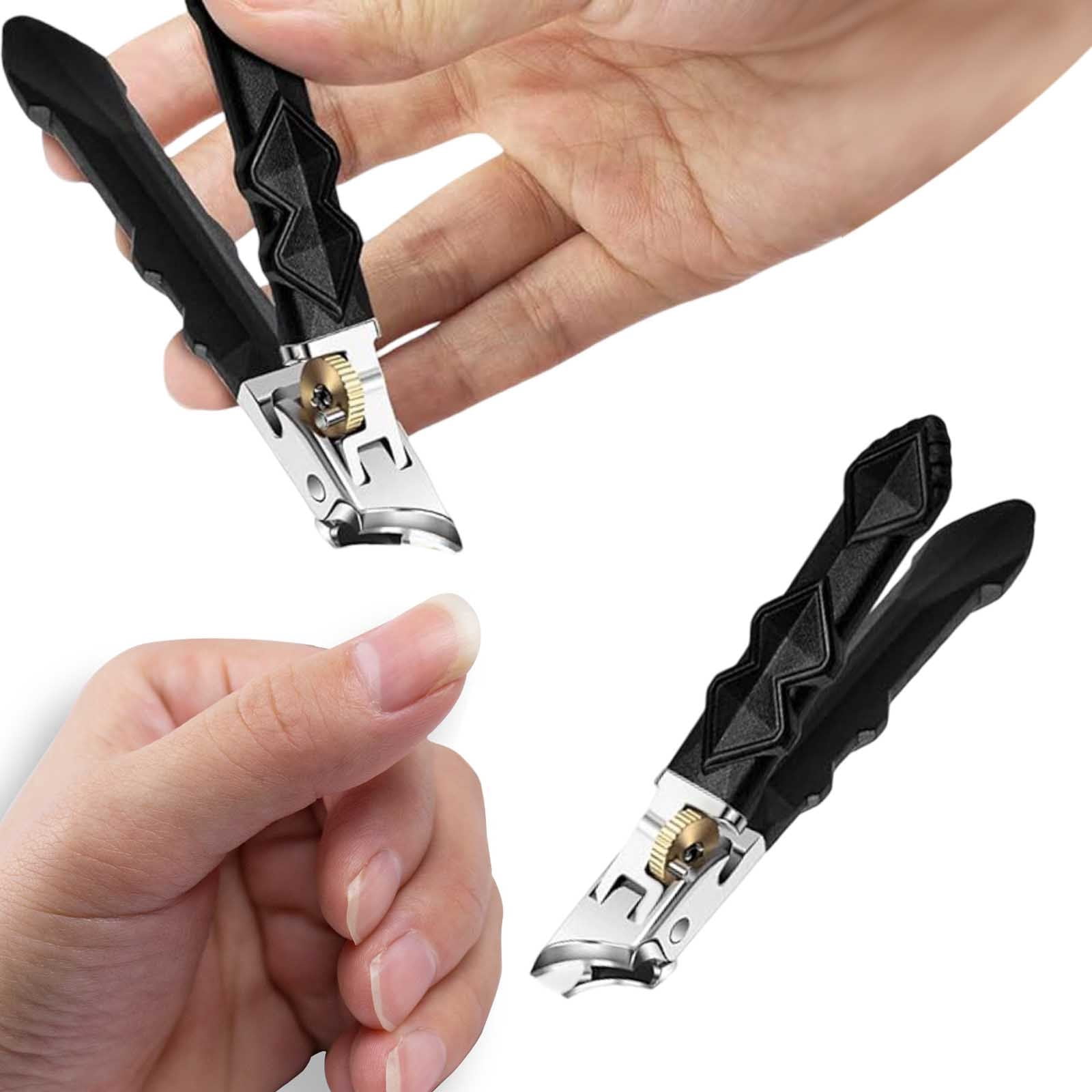 2026 New Wide Jaw Opening Anti-Splash Slanted Nail Clipper, 180° Curved ...