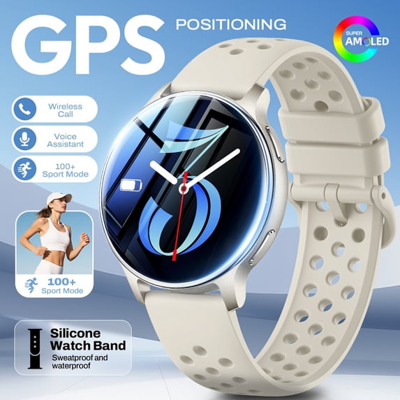 2026 New Women GPS Smart Watch, 3ATM AMOLED Round Screen, Wireless ...