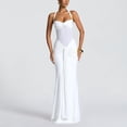 2026 New Women Halter Twist Bust Sheer Mesh Midriff Waist Ruched Tie ...