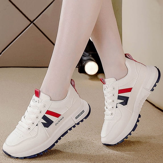 2026 New Women'S Shoes, Breathable Sports Sneakers, Korean Style Thick ...