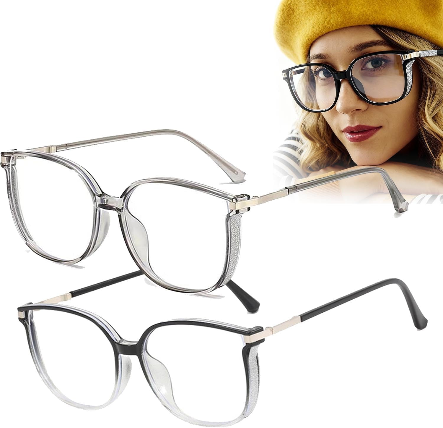 2026 New Women's Portable Fashion Anti-blue Light Reading Glasses,with ...