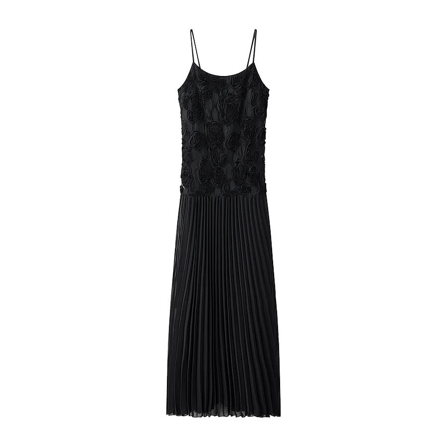 2026 New Women's White 3D Floral Lace Spaghetti Strap Maxi Dress ...