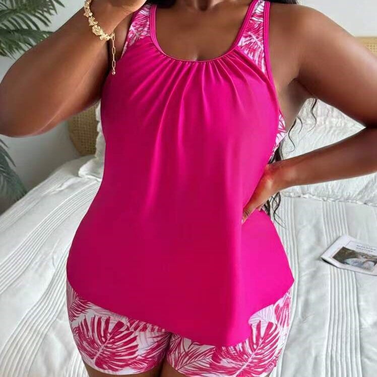 2026 New Women's plus Size Twist Bag Two-Piece Swimsuit Shoulder Bared ...