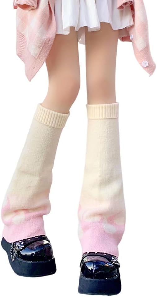 2026 New Y2K Punk Harajuku Kawaii Knitted Leg Socks, Striped Star ...
