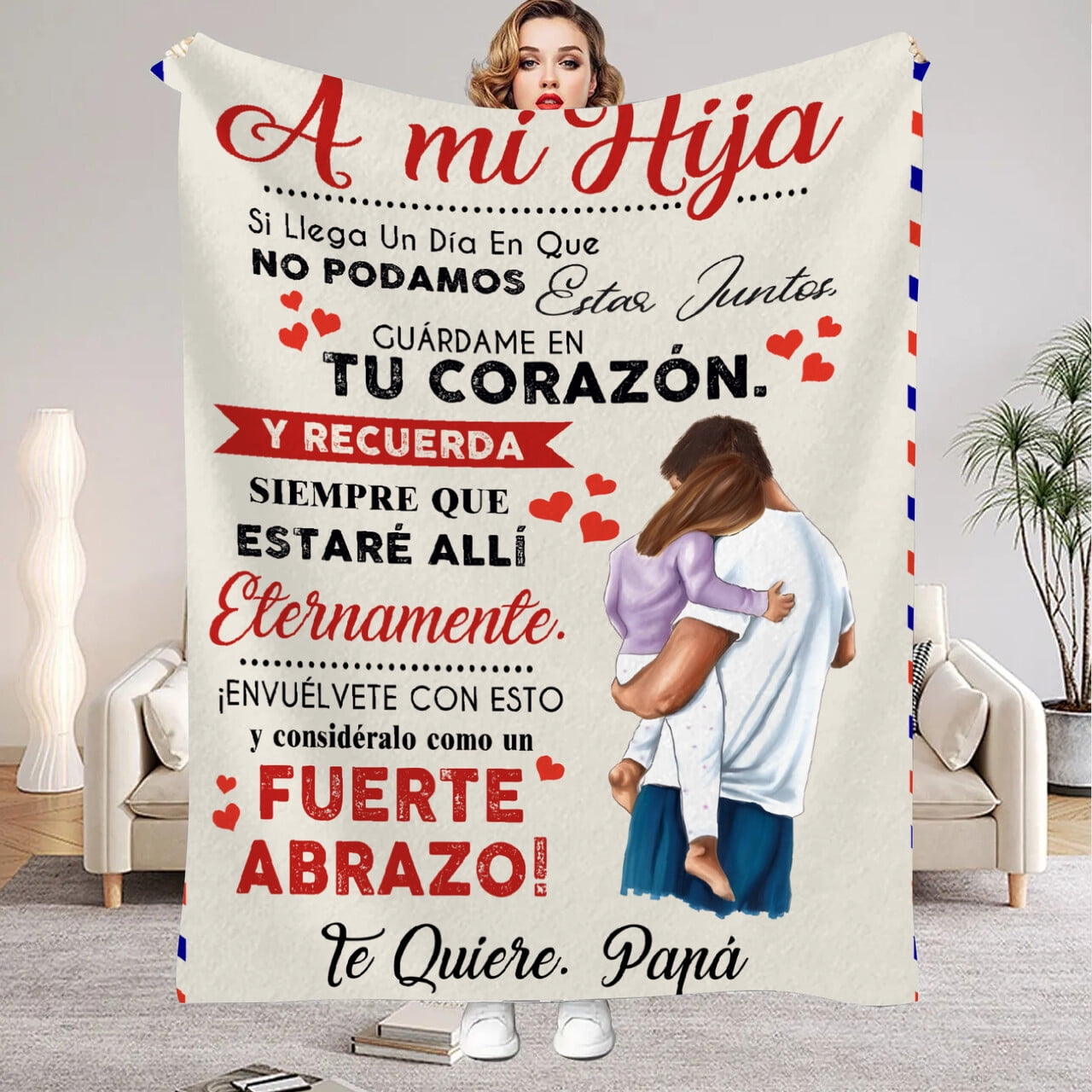 2026 New Year Gift Flannel Blanket Dad Mom's Letter to Daughter Son ...