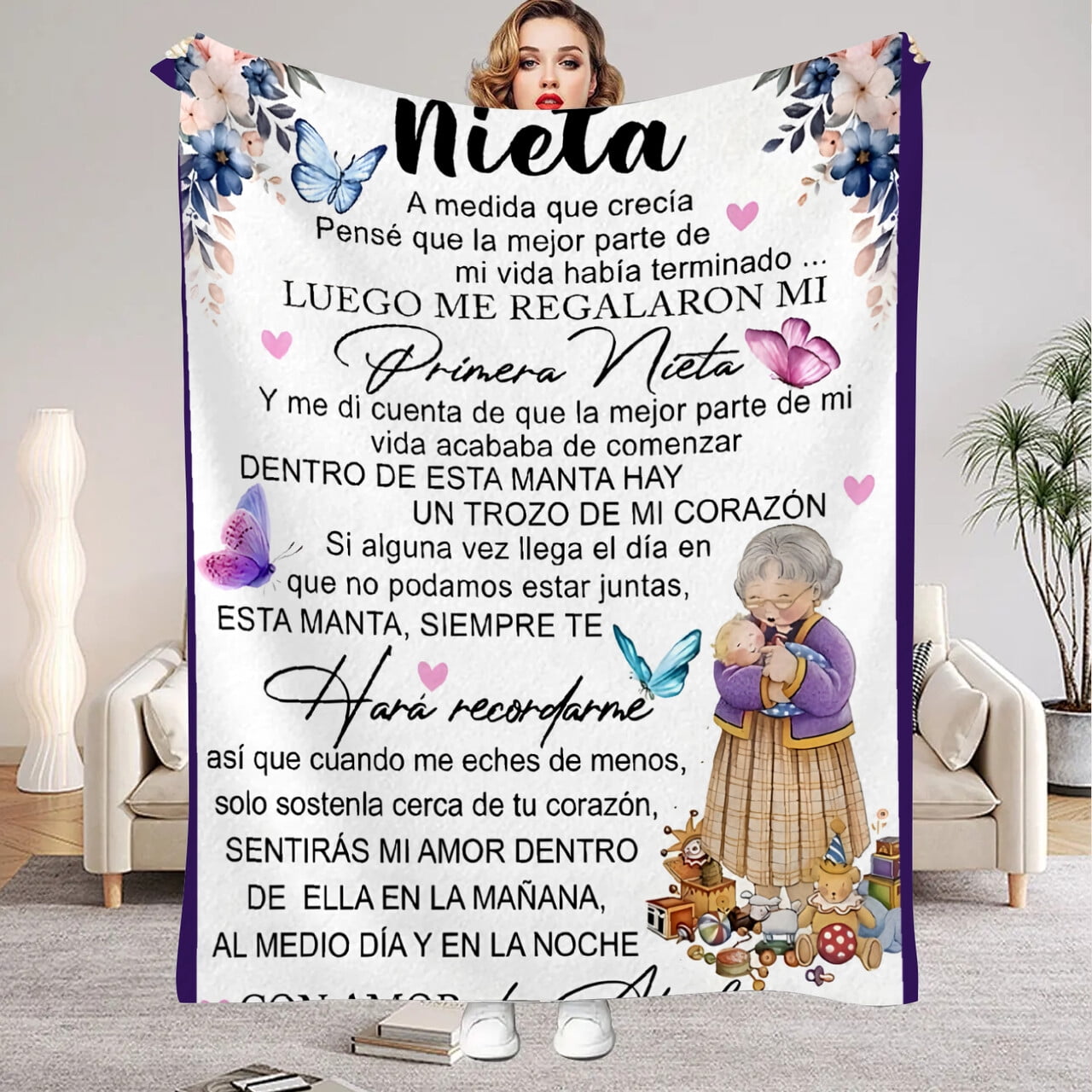 2026 New Year Gift Flannel Blanket Dad Mom's Letter to Daughter Son ...