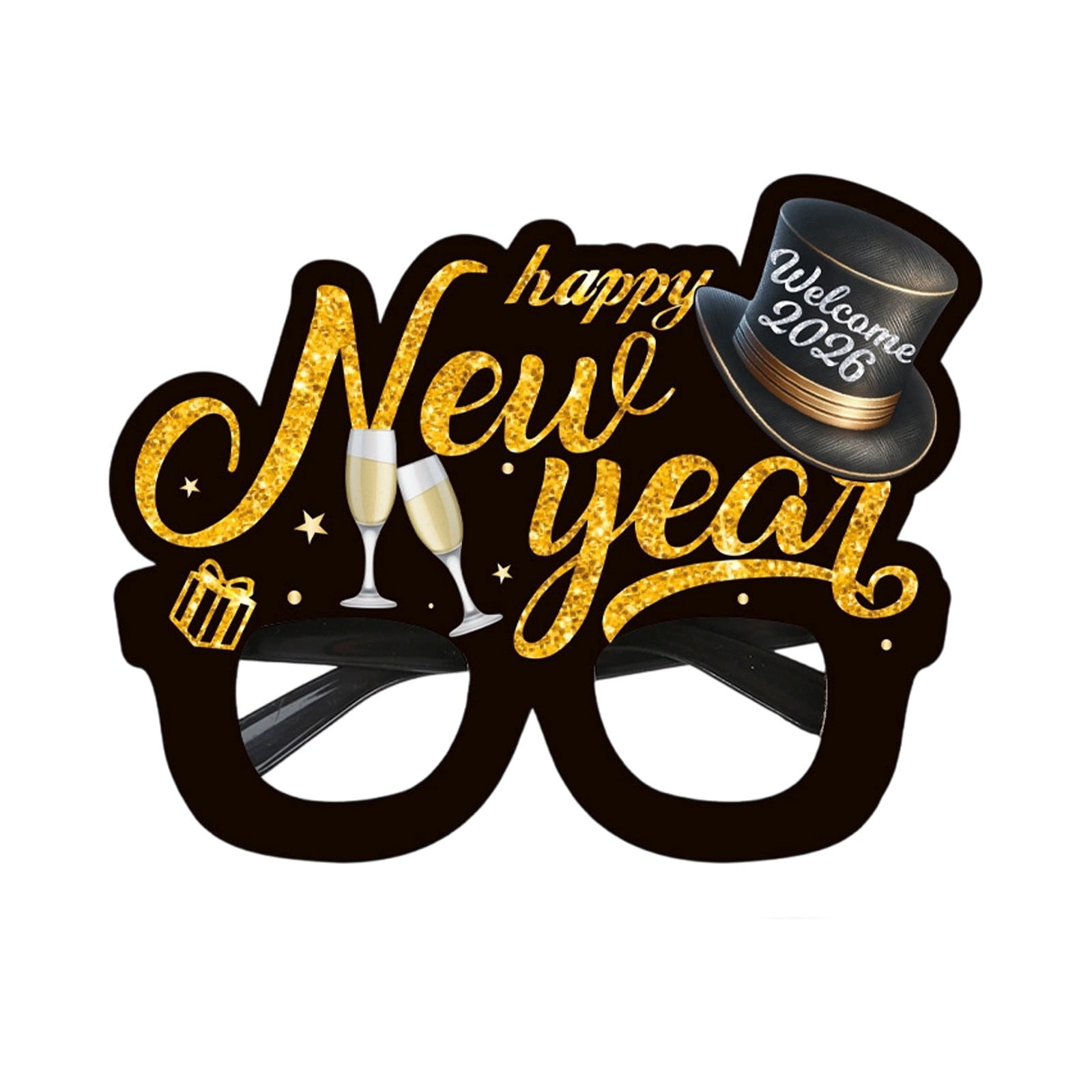 2026 New Year's Eve Celebration Glasses with Eyeglass Decorations | Fun ...