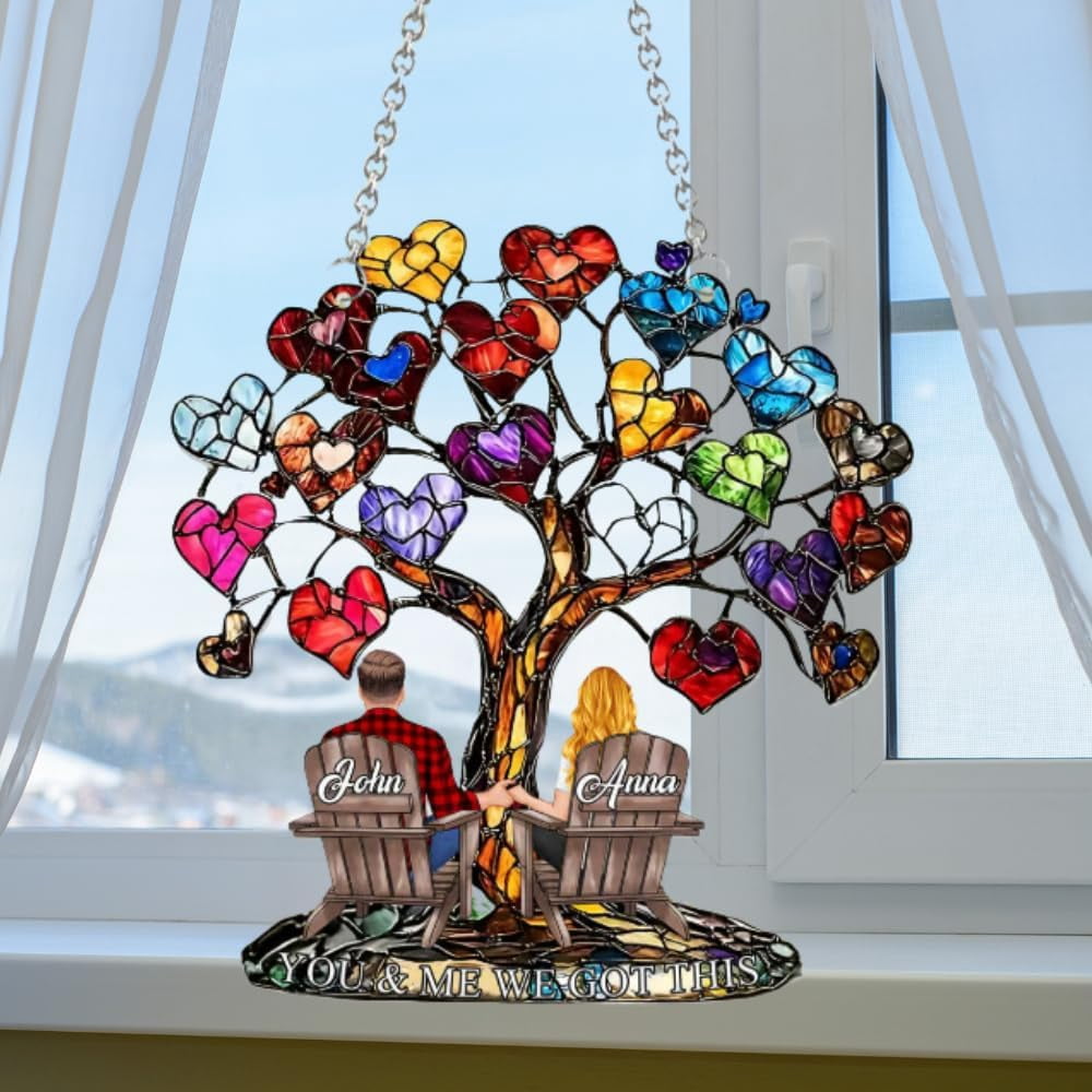 2026 New You & Me We Got This - Personalized Couple Sun Catcher with ...