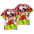 2026 New cartoon anime digital funny circus cute rabbit print crew neck ...