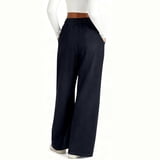 2026 No Fly Jeans for Women Elastic Waist Wide Leg Pull On Pants Wide ...