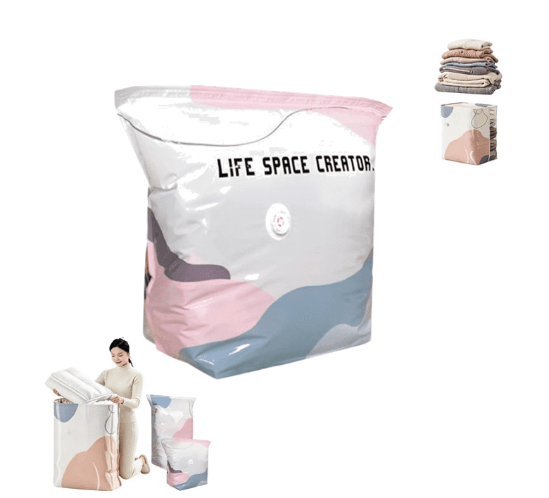 2026 No‑Pump Vacuum Storage Bags, Press & Seal Large Cube Vacuum Seal ...