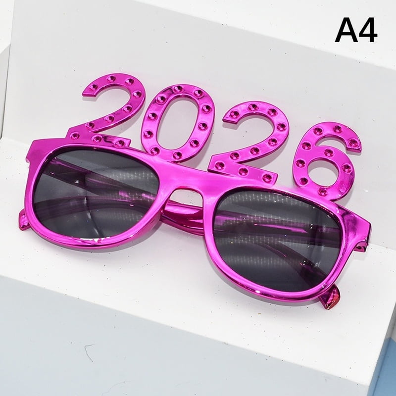 2026 Number Eyeglasses Happy New Year Glasses Diamond Glitter ...