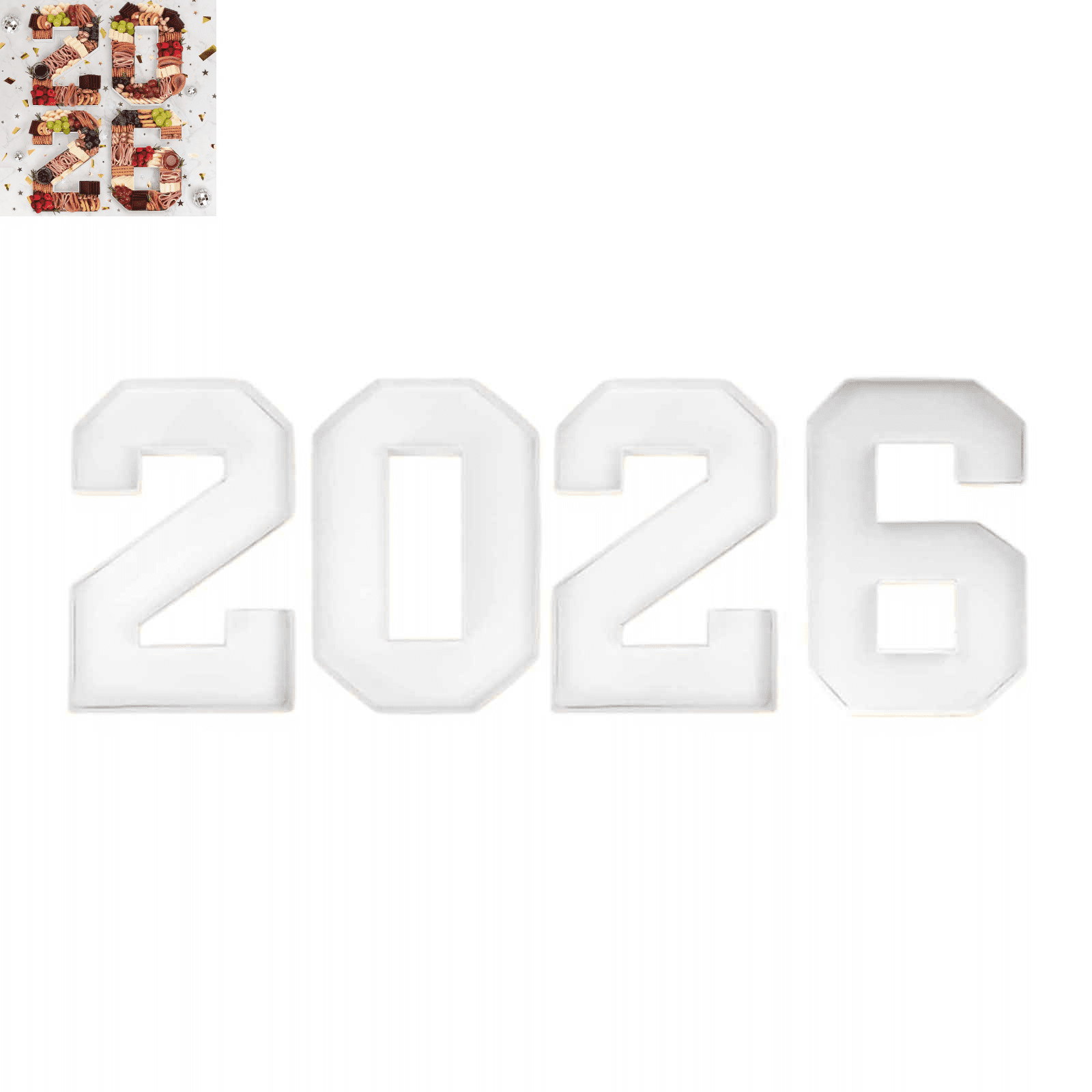 2026 Numbers Charcuterie Board Box - 10" 2026 Graduation Decorations ...