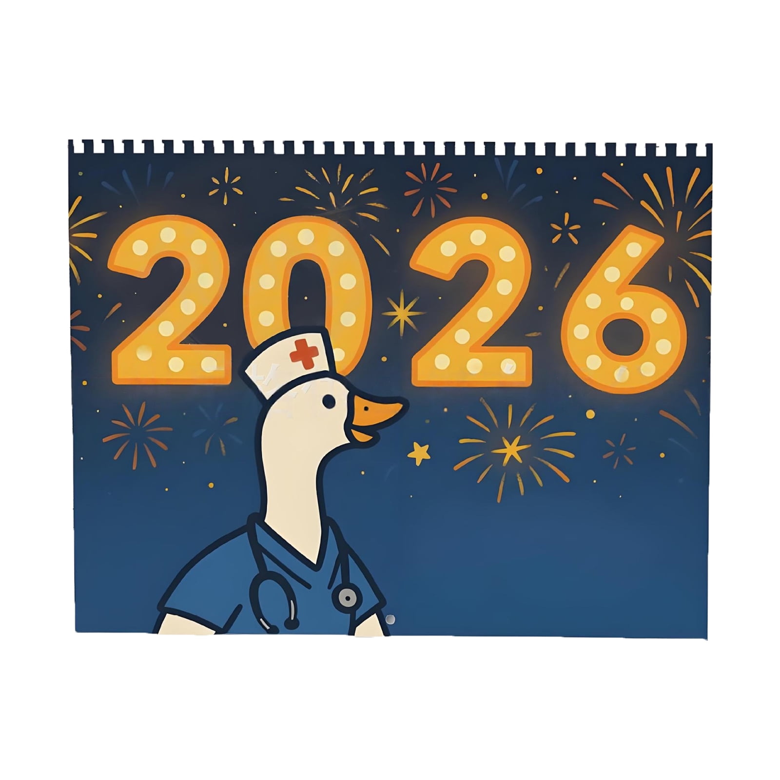 2026 Nurse Goose Calendar, Exquisite Nurse Theme Funny Goose Wall ...