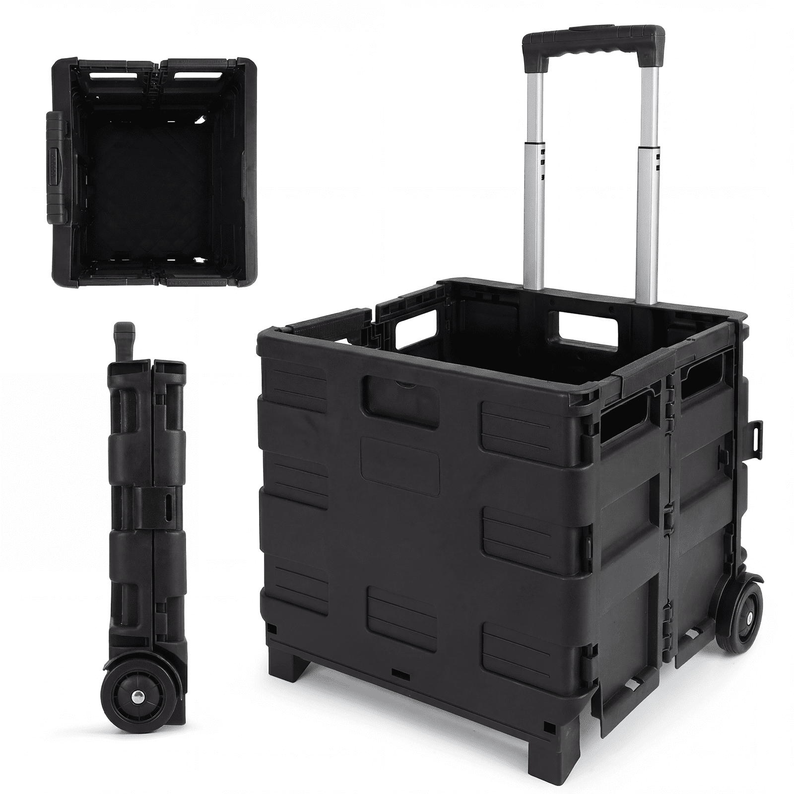 2026 Office Utility Cart Household Lever Car Plastic Foldable with Lid ...
