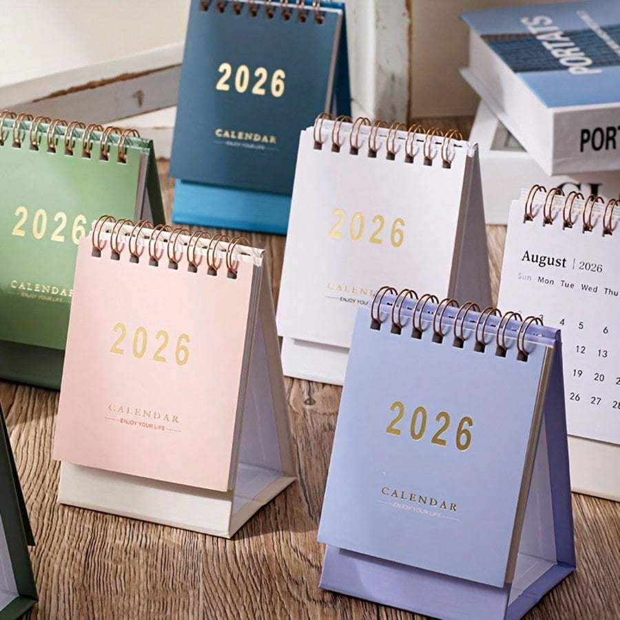 2026 Open-Design Mini Desk Calendar | Sleek Monthly + Weekly Layout ...