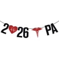 2026 PA Graduation Banner, Black and Red Glitter, Physician Assistant ...