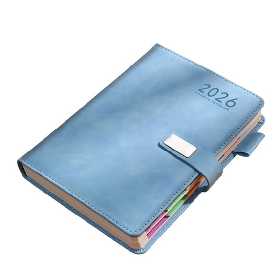 2026 PU Leather Academic Planner Notebook with Magnetic Button Closure ...