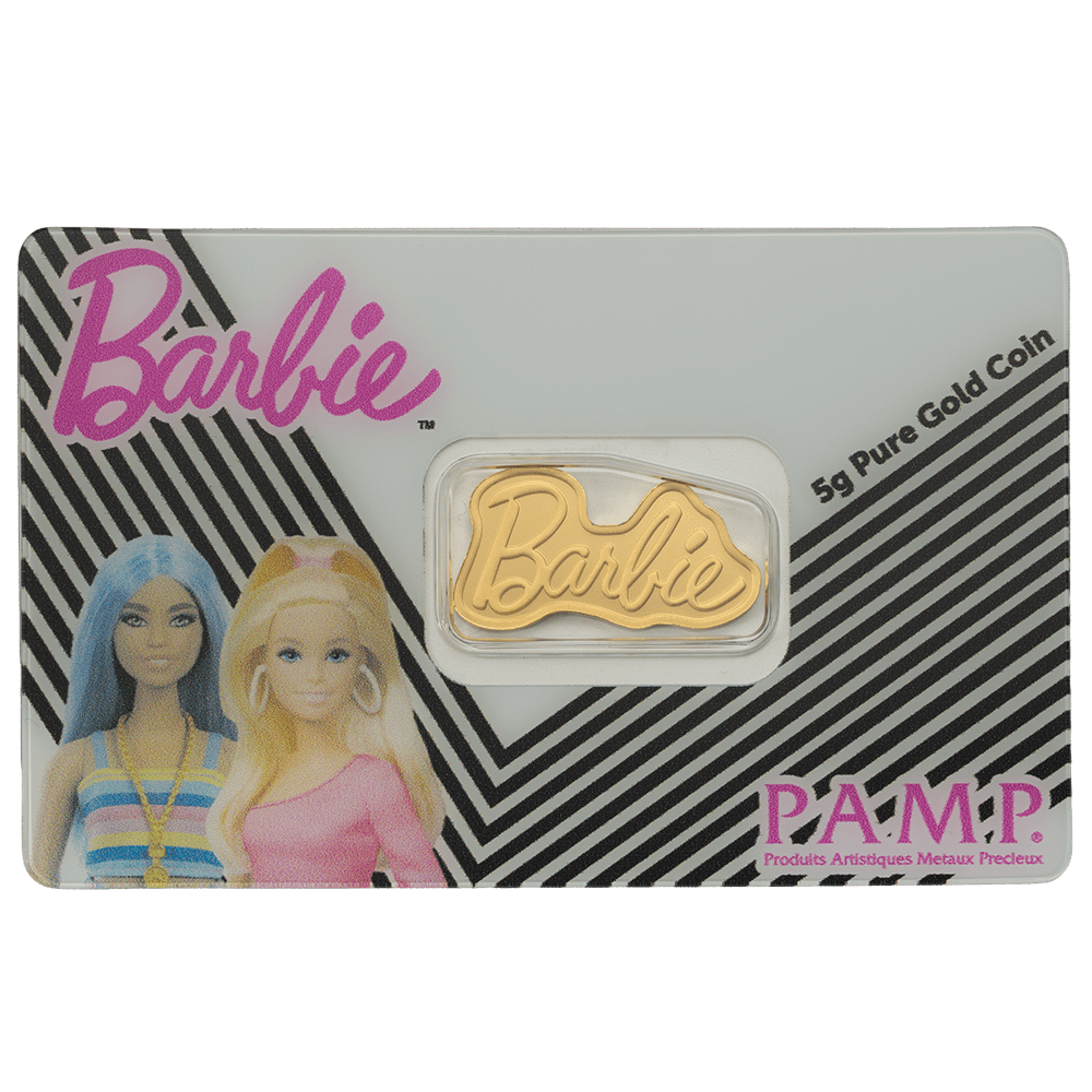 2026 Pamp Barbie Logo Shaped 5 Gram Gold Coin - In Assay - Walmart.com