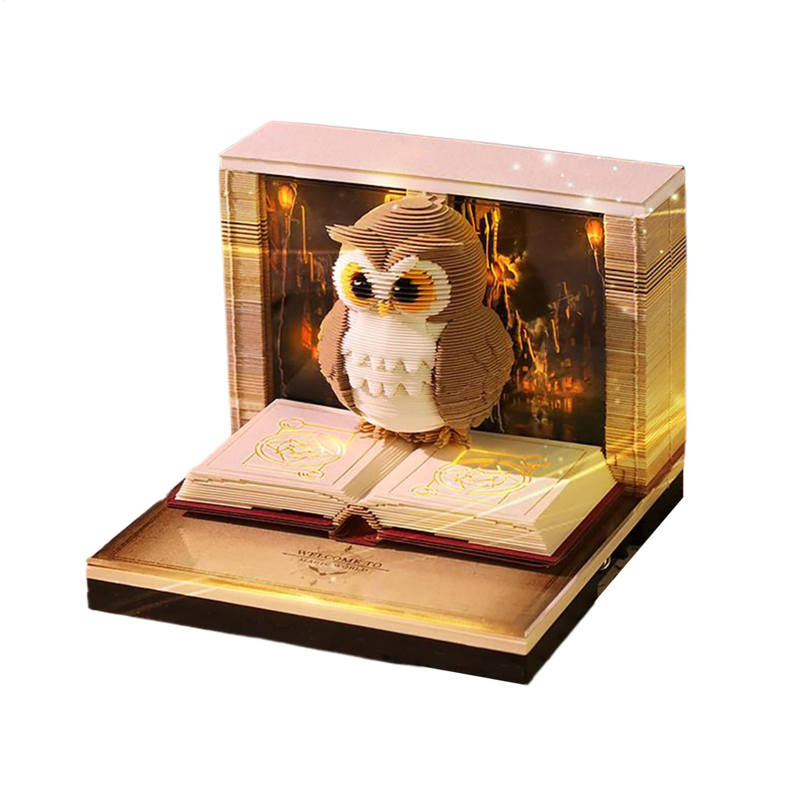 2026 Paper Sculpture Calendar 3D Owl Tear-off Calendar Paper Sculpture ...