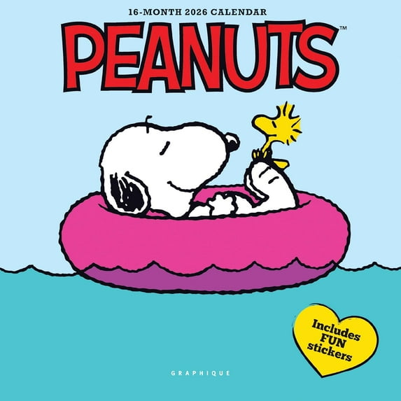 2026 Peanuts Mini Wall Calendar | 7” x 7” | Thick Paper | Home & Office ...