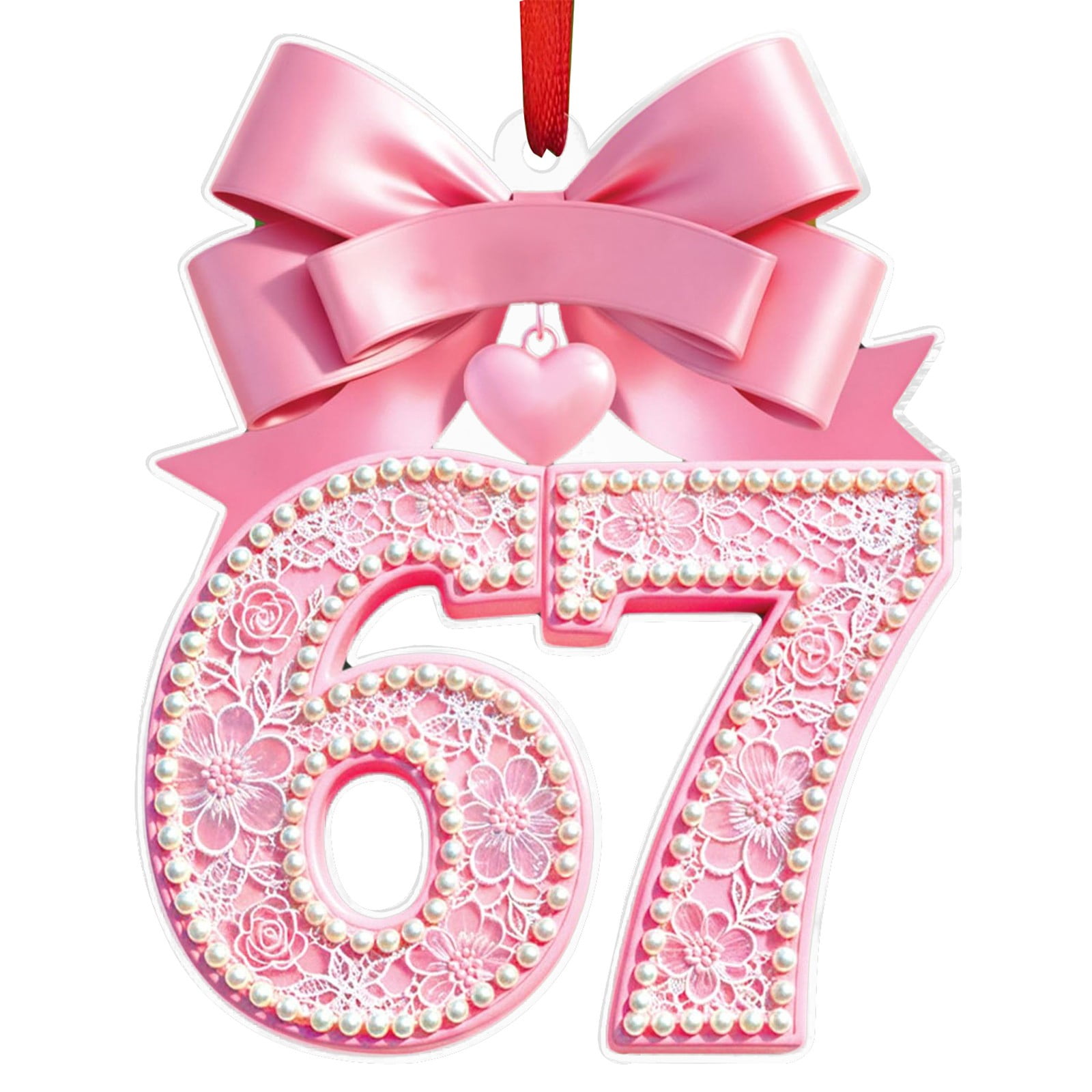 2026 Personalized Six Seven Ornament, 67 2D Flat Acrylic Ornament, Gift ...