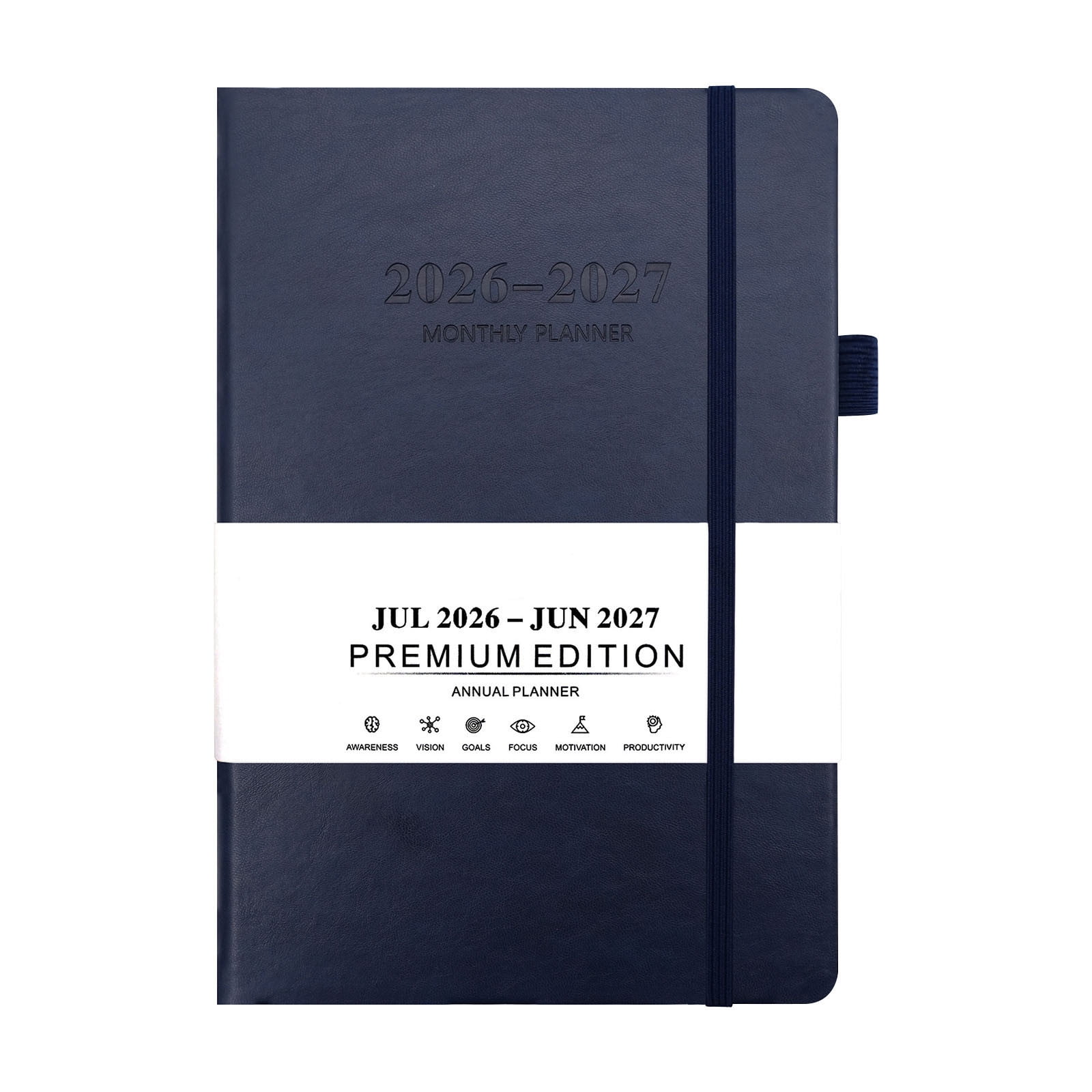 2026 Planner,Leather Cover A5 Weekly and Monthly Planner with Pen Loop ...