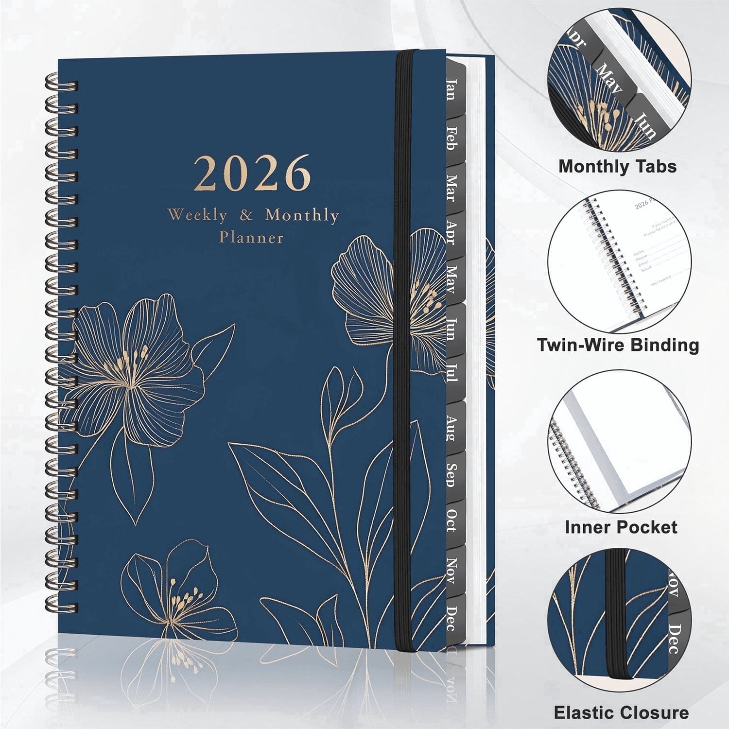2026 Planner with Weekly & Monthly Layouts Jan 2026 - Dec 2026 6" x 8 ...