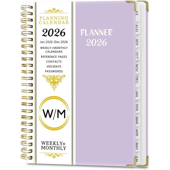 2026 Planner-Weekly & Monthly Planner 2026 with Twin-Double Coil ...