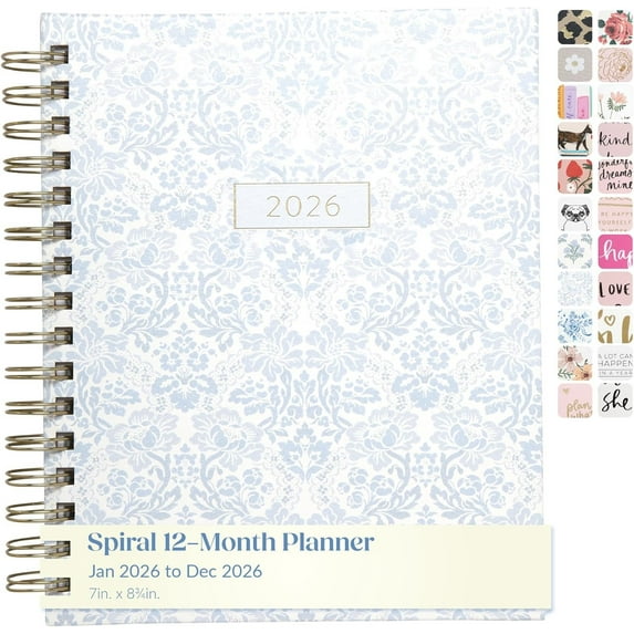 2026 Planner Weekly and Monthly - 7'' .75'' Hard Cover January December ...