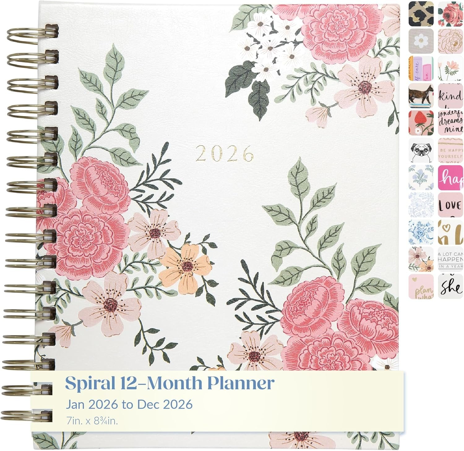 2026 Planner Weekly and Monthly - 7'' .75'' Hard Cover January December ...
