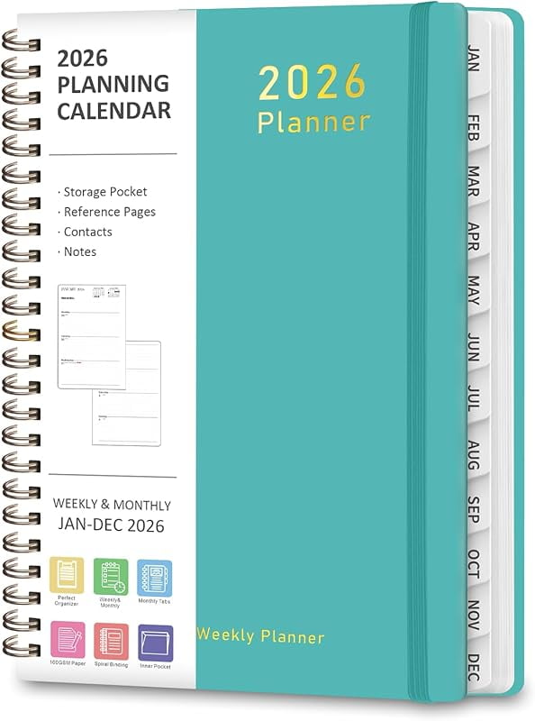 2026 Planner, Weekly and Monthly Calendar Academic Planner, Jan 2026 ...