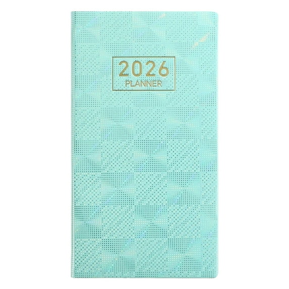 2026 Pocket Planner Mini Weekly Planners, Glitter Leather 2026 Pocket ...