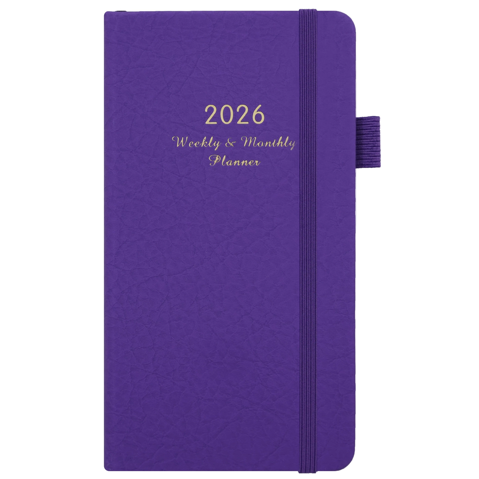 2026 Pocket Planner, Portable Weekly & Monthly Organizer, Leather Cover ...