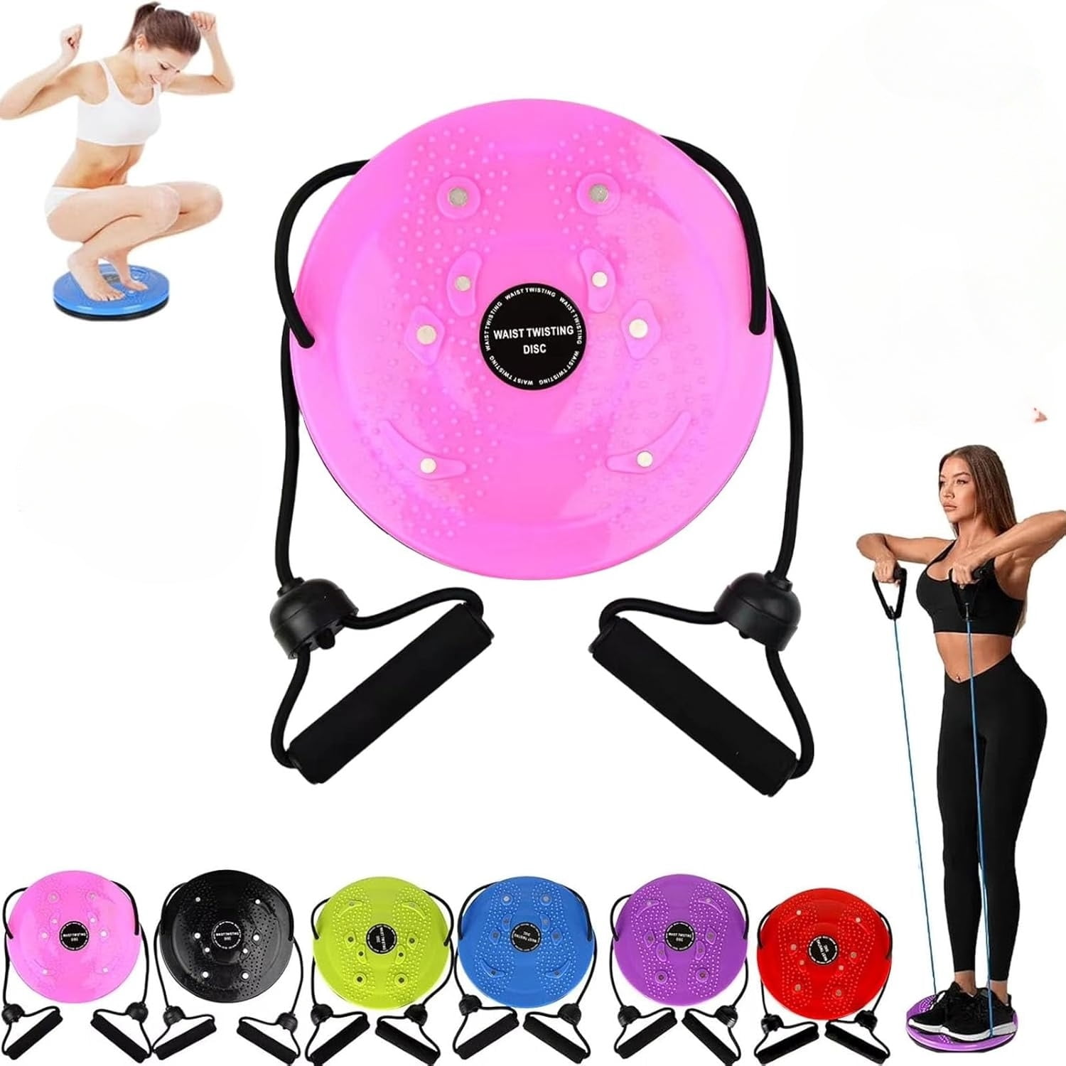 2026 Pro Waist Twister Disc with Resistance Bands, Non-Slip Ab Twisting ...